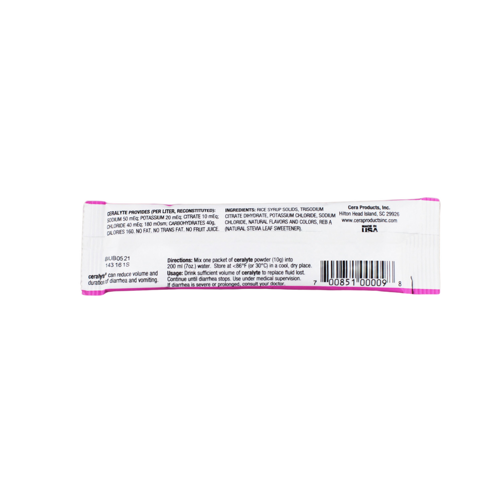 Ceralyte 90 | (50g Packet) Severe Dehydration Powder | All-Natural ORS ...